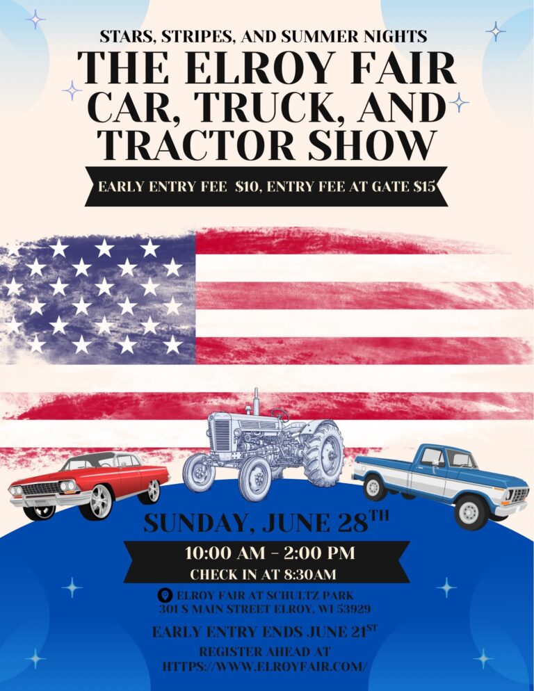 Elroy Fair Car Truck & Tractor Show - 6/28/2026 - Wisconsin Motor Events